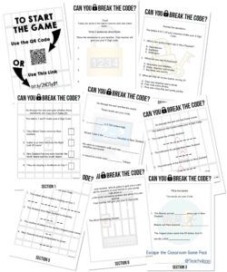 Escape The Classroom Game FREE Pack | Print and Play! - Teachaboo