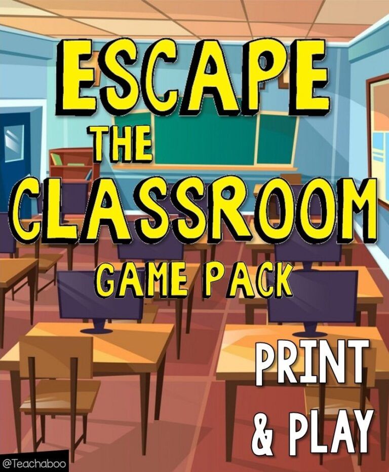 Escape The Classroom Game FREE Pack | Print and Play! - Teachaboo