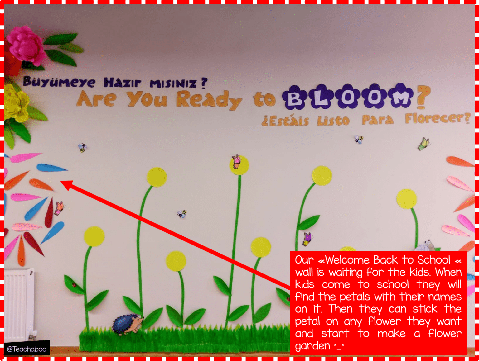 Welcome Back! Flower Garden Wall Display - Teachaboo