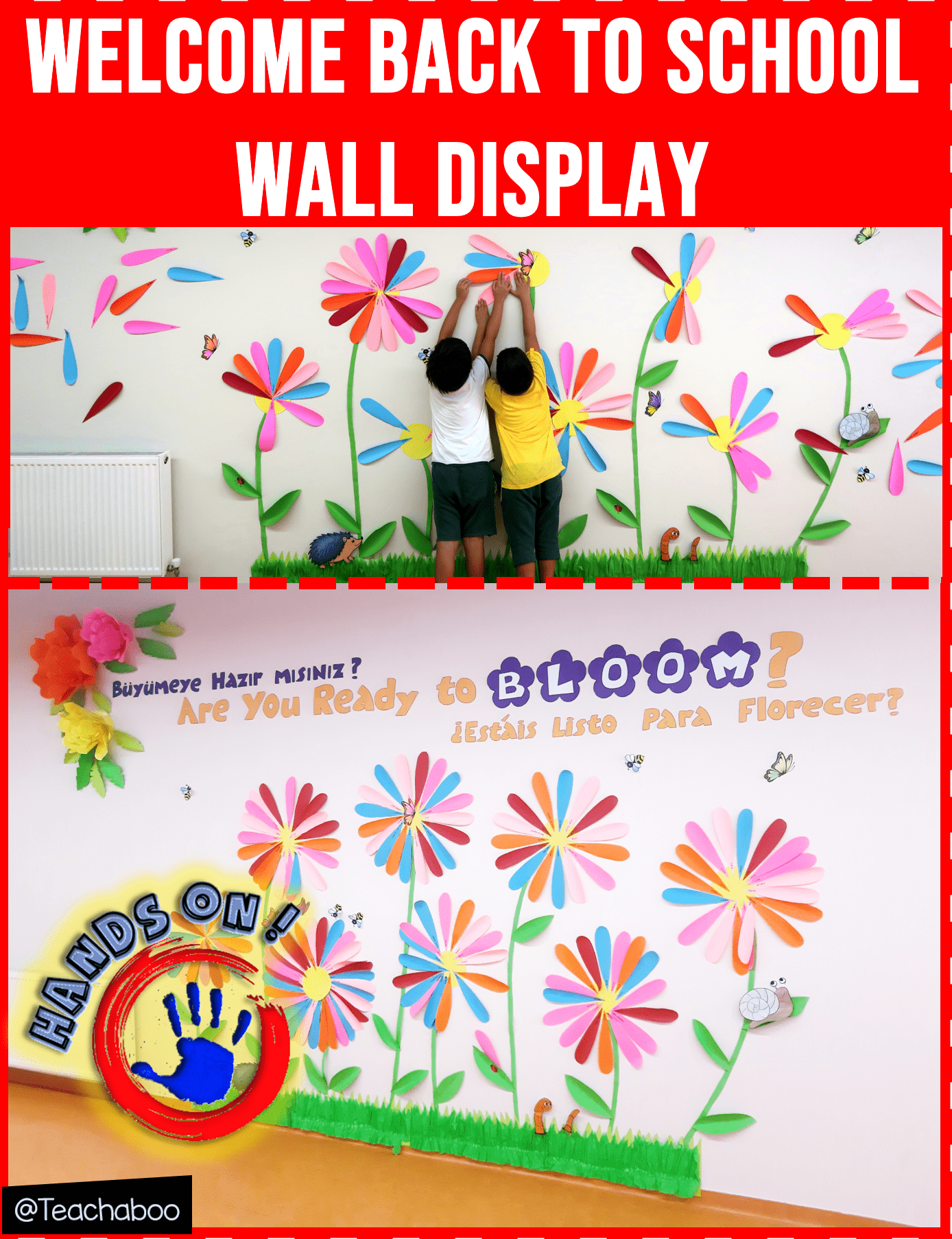 Welcome Back! Flower Garden Wall Display - Teachaboo