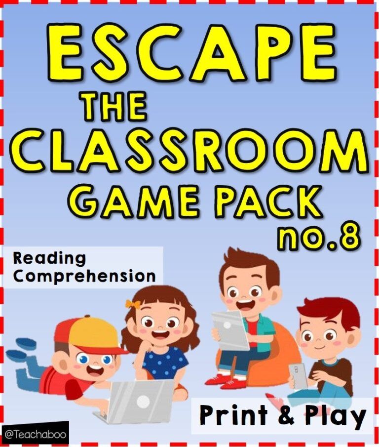 Reading Comprehension Game: Digital Escape Room #8 - Teachaboo