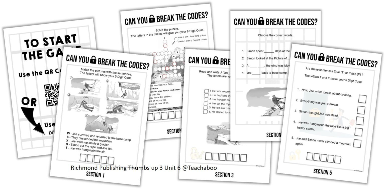 Reading Comprehension Game: Digital Escape Room #8 - Teachaboo