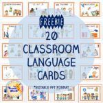 Classroom Language Cards Set Freebie - Teachaboo