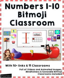 Numbers 1 to 10 Bitmoji Classroom - Teachaboo