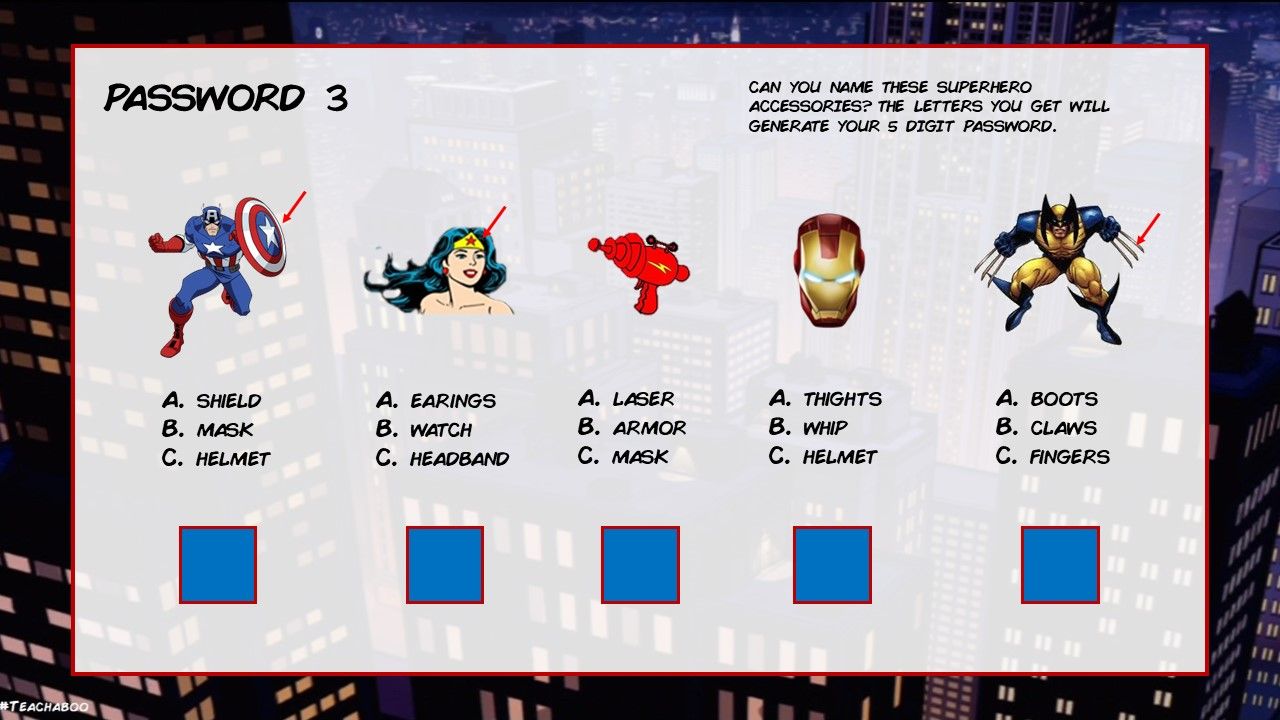 Digital Escape Room Game no.12 | X Men Edition - Teachaboo