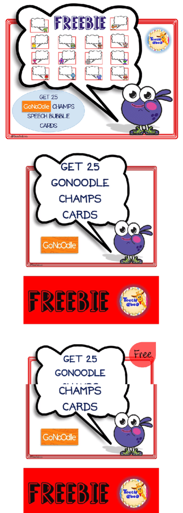 GoNoodle Champs Card Set - All Champs! - Teachaboo