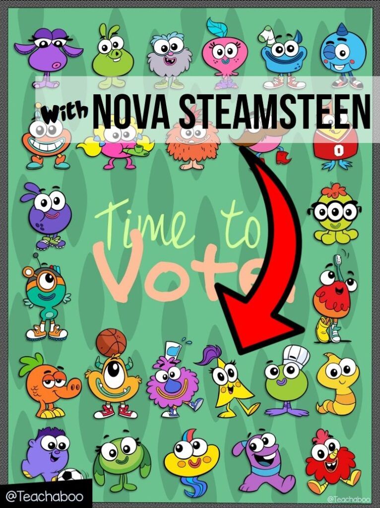 Gonoodle Time to Vote Posters with Nova SteamSteen (New Champ) - Teachaboo